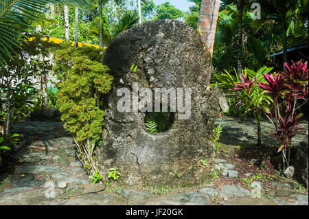 Stone money on Yap Island in Micronesia, South Pacific Stock Photo ...