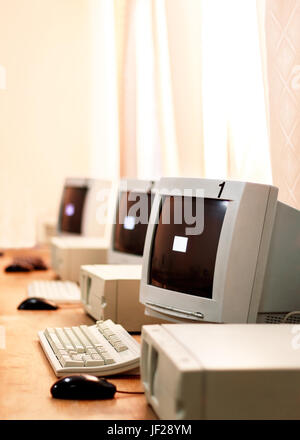Retro computer room Stock Photo - Alamy