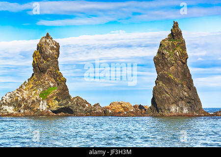 Two brothers rock. Japanese sea. Far East. Russia Stock Photo - Alamy