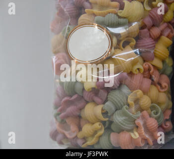 Colored dry italian pasta background Stock Photo - Alamy