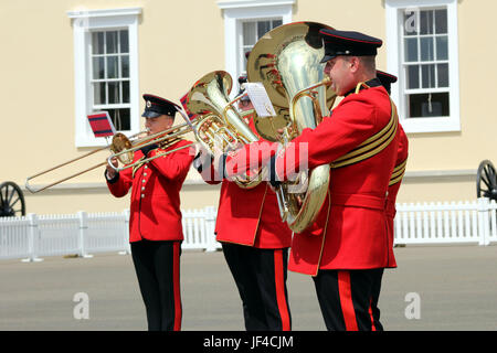 Sandhurst, UK - June 18 2017: Military Marching Band of the Corps of ...