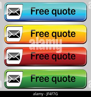 Collection of push buttons click icon element for internet download ...