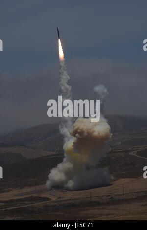 A Ground-based missile Interceptor is launched by the US Air Force 30th ...