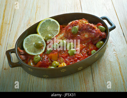 Veracruz-Style Red Snapper Stock Photo - Alamy