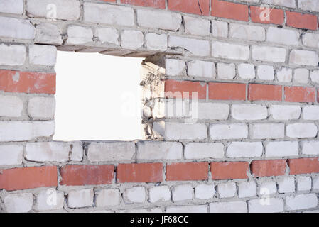 Interior square hole pattern wall, perspective side view Stock Photo ...
