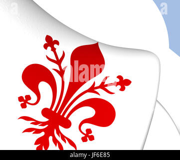 Flag of Florence, Italy. Close Up Stock Photo - Alamy