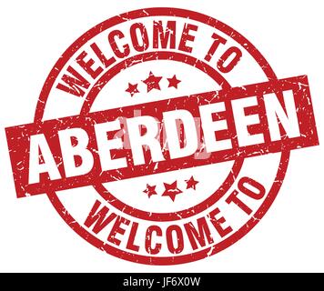 Aberdeen stamp. welcome to Aberdeen red sign Stock Vector Image & Art ...