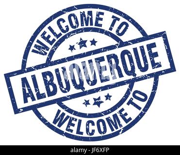 welcome to Albuquerque blue stamp Stock Vector Image & Art - Alamy
