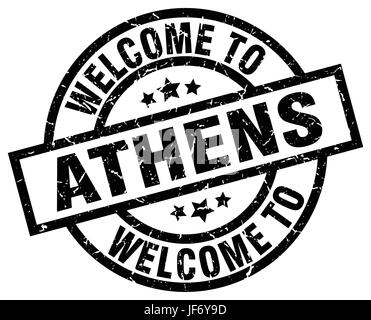 welcome to Athens black stamp Stock Vector Image & Art - Alamy