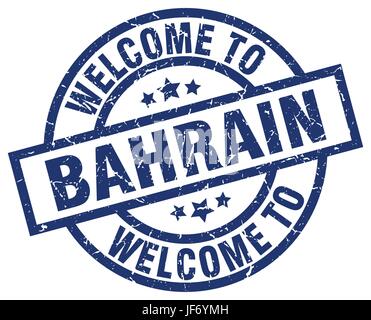 welcome to Bahrain blue stamp Stock Vector Image & Art - Alamy