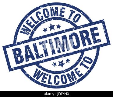 welcome to Baltimore blue stamp Stock Vector Image & Art - Alamy