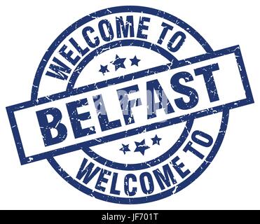 welcome to Belfast blue round vintage stamp Stock Vector Image & Art ...