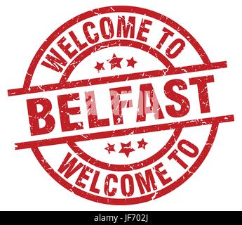welcome to Belfast red round vintage stamp Stock Vector Image & Art - Alamy