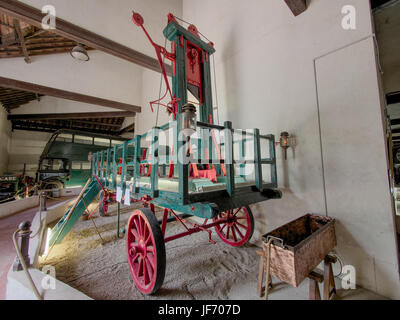 1794 mobile guillotine at Musée Maurice Dufresne, a historical piece of ...
