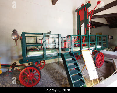 1794 Mobile Guillotine, a historical piece displayed at the Musée ...