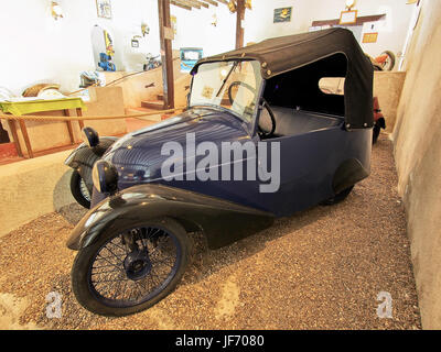 A 1948 Voiturette Charles Mochet, a French microcar displayed at the ...