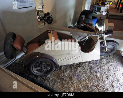 The 1953 Poirier voiturette, a small French car displayed at the Musée ...