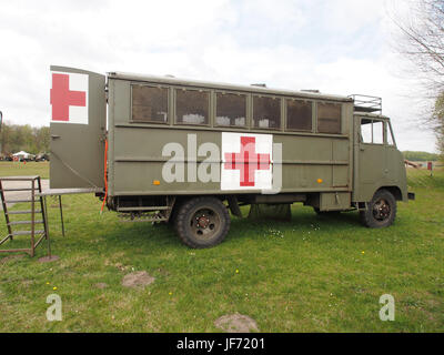 A 1950s Ford Köln ambulance van of the Belgian Army, displayed during ...