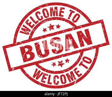 Busan sign. welcome to Busan red sticker Stock Vector Image & Art - Alamy
