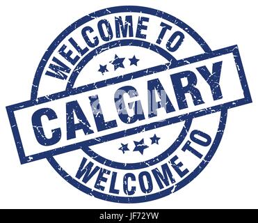 Calgary sign. welcome to Calgary blue sticker Stock Vector Image & Art ...