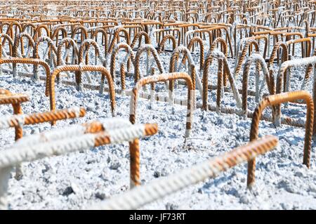 Precast reinforced concrete ceiling Stock Photo - Alamy