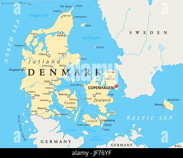 Anholt island (Kingdom of Denmark) map vector illustration, scribble ...