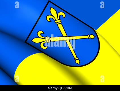 Flag of Eggelsberg, Austria. Close Up Stock Photo - Alamy