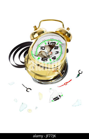 Broken alarm clock Stock Photo - Alamy