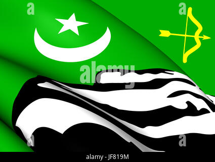 3D Flag of the Hunza. Close Up Stock Photo - Alamy