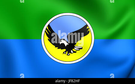 3D Flag of the Lezgian People. Close Up Stock Photo - Alamy