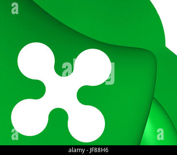 Lombardy region flag, Italy waving banner collection. 3D illustration ...