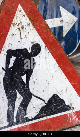 Work in progress, triangle sign with boundary are symbols of caution ...