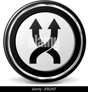 Shuffle icon logo sign vector outline in black and white color Stock ...