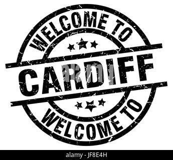welcome to Cardiff black stamp Stock Vector Image & Art - Alamy