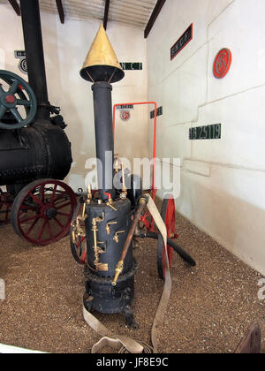 The 1925 steam-powered fire pump from England, now on display at the ...