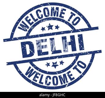welcome to Delhi blue stamp Stock Vector Image & Art - Alamy