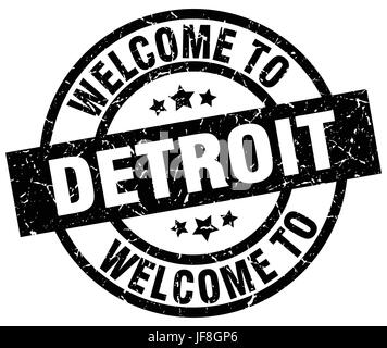 welcome to Detroit black stamp Stock Vector Image & Art - Alamy