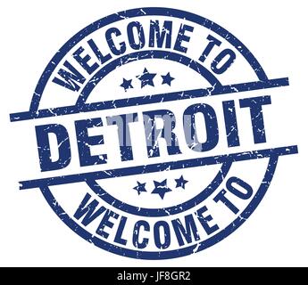 Detroit stamp. welcome to Detroit blue sign Stock Vector Image & Art ...