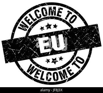 eu stamp. welcome to eu orange sign Stock Vector Image & Art - Alamy