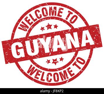 welcome to Guyana red stamp Stock Vector Image & Art - Alamy