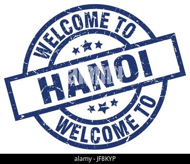 Hanoi stamp. welcome to Hanoi blue sign Stock Vector Image & Art - Alamy