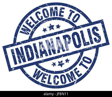 welcome to Indianapolis blue stamp Stock Vector Image & Art - Alamy