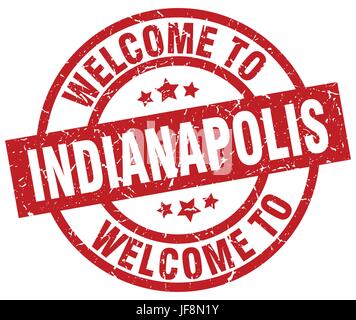 welcome to Indianapolis red stamp Stock Vector Image & Art - Alamy