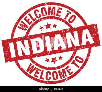 welcome to Indiana red stamp Stock Vector Image & Art - Alamy