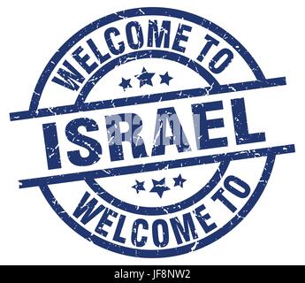 Israel sign. welcome to Israel orange sticker Stock Vector Image & Art ...