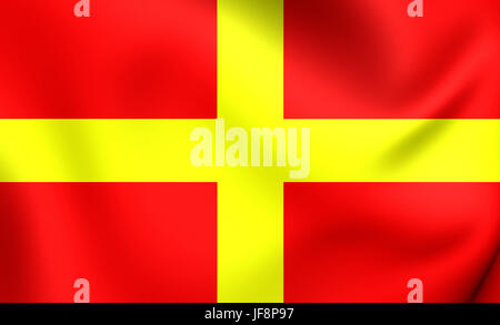 3D Flag of Messina (Sicily), Italy. 3D Illustration Stock Photo - Alamy