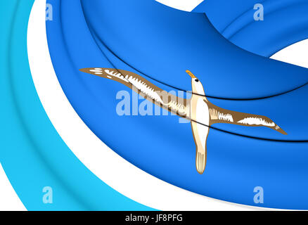 3D Flag of the Midway Islands. Close Up Stock Photo - Alamy