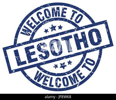 welcome to Lesotho blue stamp Stock Vector Image & Art - Alamy