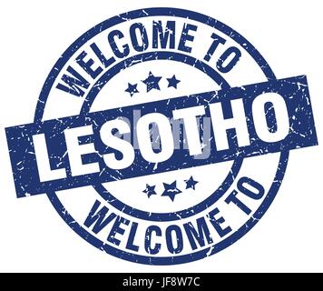 welcome to Lesotho blue stamp Stock Vector Image & Art - Alamy