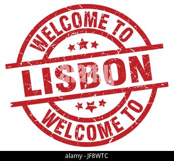 Lisbon - welcome red vintage isolated label Stock Vector Image & Art ...